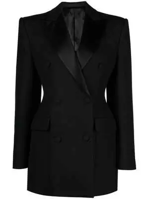 Wardrobe.NYC Fitted Waistline Double-breasted Blazer Dress
