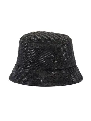 Prada Crystal-embellished Bucket Hat - Black