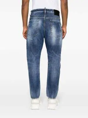 Dsquared2 Ripped Cropped Jeans - Blue
