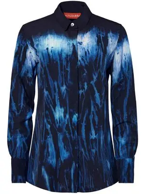 Altuzarra Chika Shibori-print Shirt - Blue