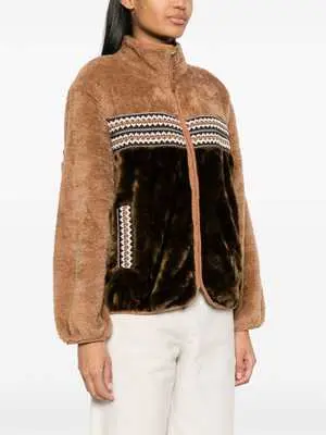UGG Marlene Funnel-neck Fleece Jacket - Brown