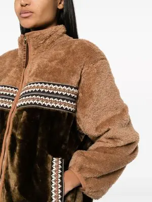 UGG Marlene Funnel-neck Fleece Jacket - Brown
