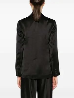 Vince Single-breasted Satin Blazer - Black