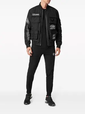 PLEIN SPORT Multi-pocket Bomber Jacket