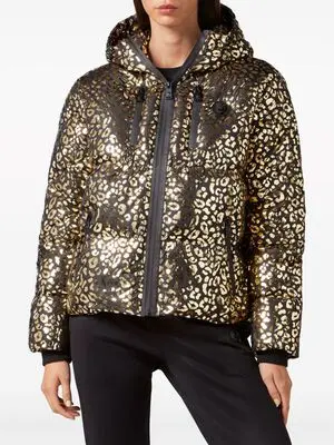 PLEIN SPORT Leopard-print Puffer Jacket