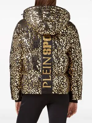 PLEIN SPORT Leopard-print Puffer Jacket