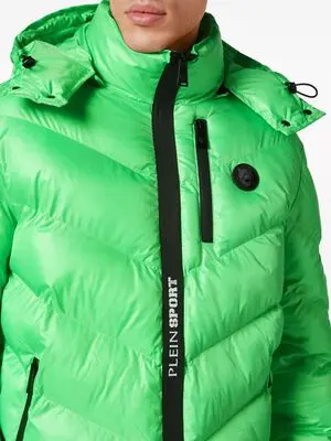 PLEIN SPORT Logo-patch Puffer Jacket - Green
