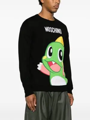 Moschino Logo-jacquard Virgin Wool Jumper