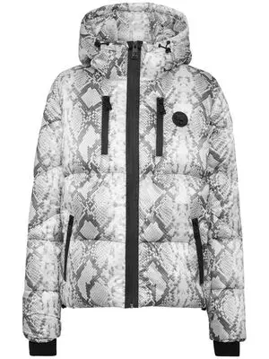 PLEIN SPORT Logo-print Puffer Jacket - Grey