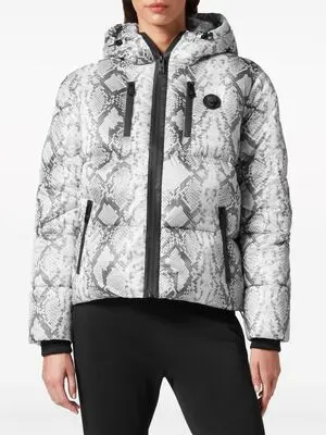 PLEIN SPORT Logo-print Puffer Jacket - Grey