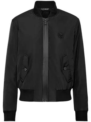 PLEIN SPORT Logo-patch Zip-up Bomber Jacket