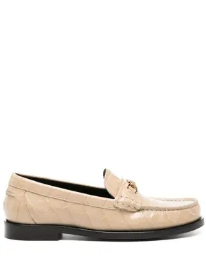 Versace Medusa '95 Crocodile-embossed Loafers - Neutrals