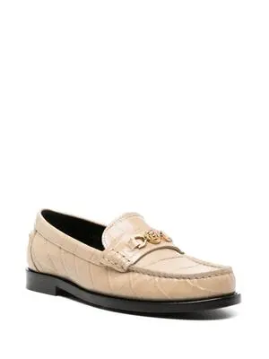Versace Medusa '95 Crocodile-embossed Loafers - Neutrals