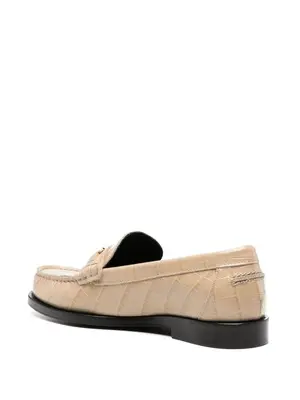 Versace Medusa '95 Crocodile-embossed Loafers - Neutrals