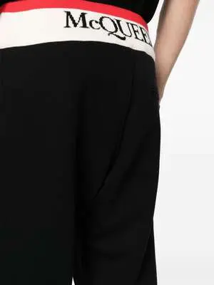 Alexander McQueen Logo-print Strap Cotton Track Pants