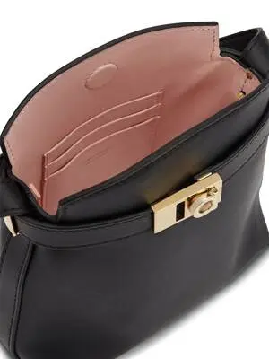 FERRAGAMO Hug Gancini-plaque Leather Phone Holder