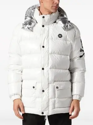 Philipp Plein Skull&bones Quilted Padded Coat