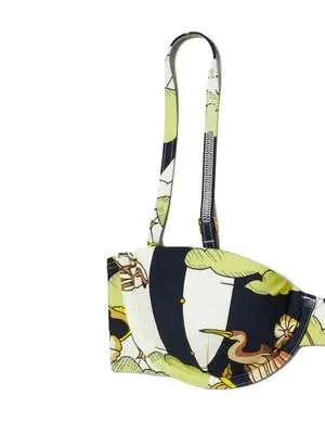 Tory Burch Graphic-print Underwired Bikini Top - Blue