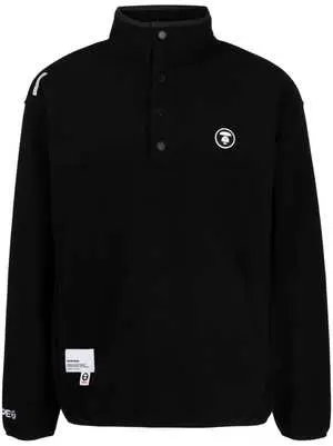 AAPE BY *A BATHING APE® Logo Appliqué Roll-neck Sweatshirt