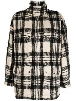 IRO PARIS Bielo Checked Coat