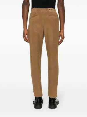 Kiton Slim-cut Corduroy Trousers - Brown