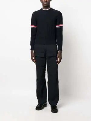 Thom Browne Rwb-stripe Long-sleeve Jumper - Blue