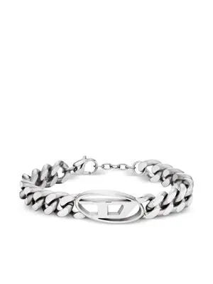 DIESEL® Logo-plaque Chain Bracelet - Silver