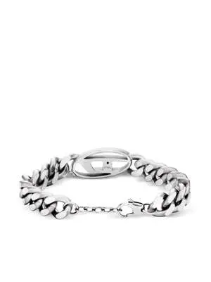 DIESEL® Logo-plaque Chain Bracelet - Silver