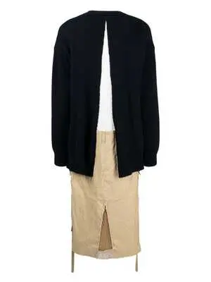 Undercover Colour-block Layered Maxi Coat