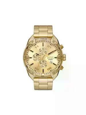 DIESEL® Spiked 49mm Chronograph Watch - Gold
