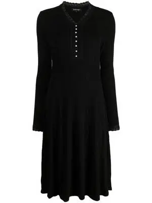 TOUT A COUP Ribbed Knit Midi Dress