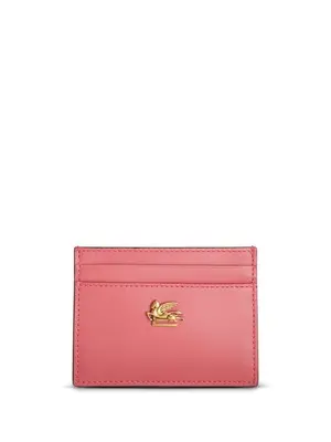 Etro Pegaso Leather Cardholder - Pink