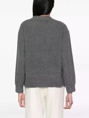 Peserico Sequin-embellished Crew-neck Sweatshirt - Grey