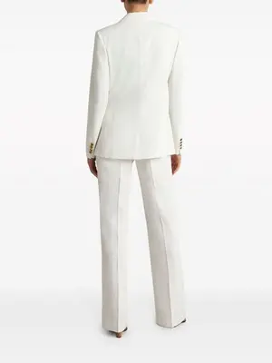Etro Slub-texture Double-breasted Blazer - White