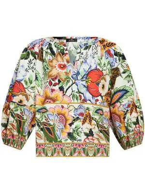 Etro Floral-print Cotton Blouse
