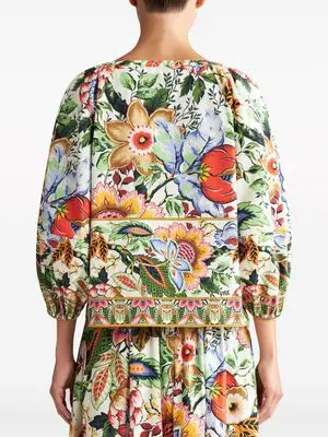 Etro Floral-print Cotton Blouse