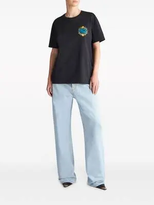 Etro Pegaso-embroidered T-shirt - Black