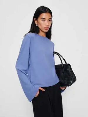 REFORMATION Eternity Knit Top - Neptune Blue