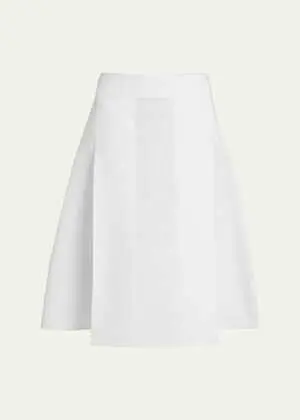 Marni Flared Midi Skirt With Double Pleating