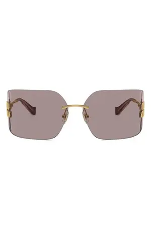 Miu Miu 80mm Oversized Sunglasses - Gold