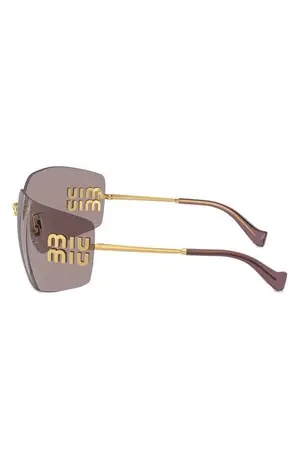 Miu Miu 80mm Oversized Sunglasses - Gold