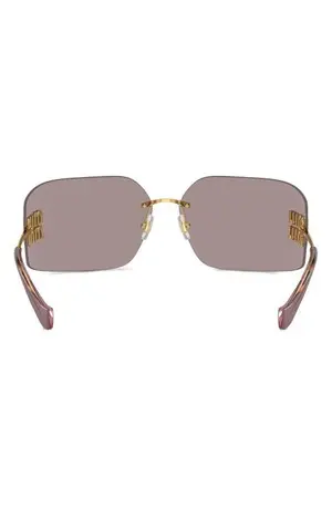 Miu Miu 80mm Oversized Sunglasses - Gold