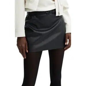 Mango Sati Faux Leather Mini Skirt