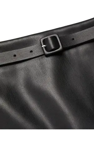 Mango Sati Faux Leather Mini Skirt