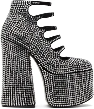 Marc Jacobs Marc Jacobs Black 'The Rhinestone Kiki' Heels 965 Black/crystal