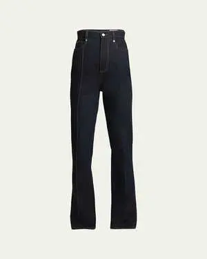 Alexander McQueen Bootcut Denim Trousers - Blue Multi