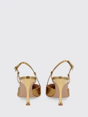 GIANVITO ROSSI Ascent Laminated Patent Leather Slingbacks
