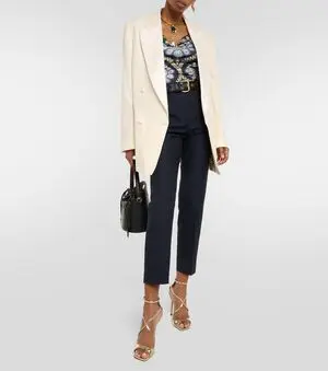 Etro Scoop-neck Paisley Jersey Top