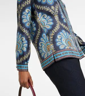 Etro Printed Silk Twill Shirt