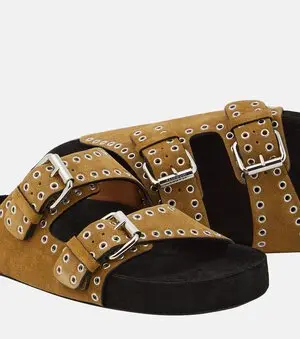 Isabel Marant Étoile Lennyo Studded Sandals - Brown